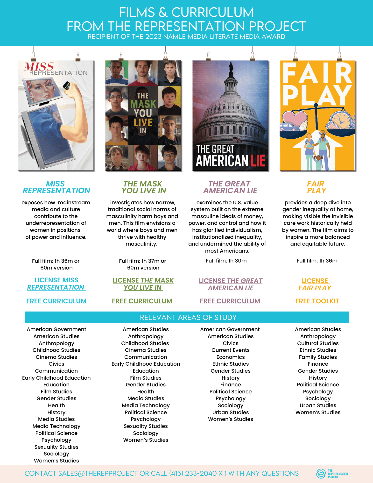 FREE CURRICULUM - The Representation Project